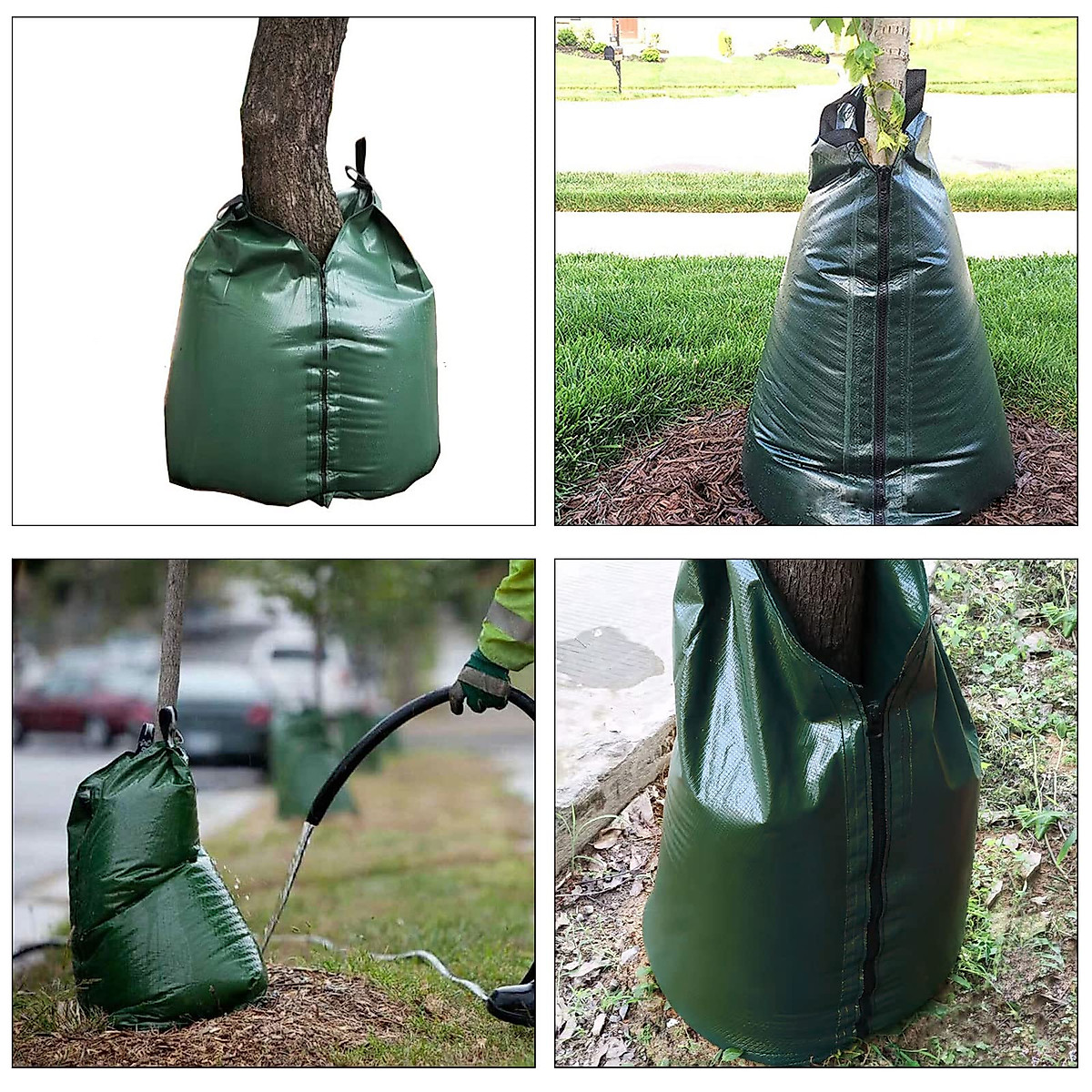 SEHOI 3 Pack 20 Gallon Tree Watering Bag, PVC Tree Drip Irrigation Bags with Zipper, Adjustable Slow Release Watering Bag for Newly Planted or Established Trees