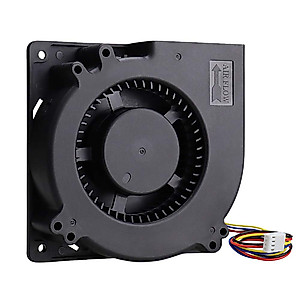 GDSTIME 120mm PWM 4 Pin 12V Dual Ball Bearing DC Brushless Blower Cooling Fan (4.72x4.72x1.26 inch), for Car Seat Amplifier Inflatables Inverter Ventilation