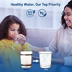 Whole House Water Filter Cartridge Replacement for Well Water, 5 Micron Water Filter 10" x 2.5" String Wound Sediment Water Filter Compatible with AP110, WFPFC4002, CFS110 & 10 inch RO Unit - 6 Pack