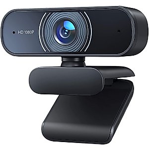 1080P Webcam, Desktop Camera with Dual Microphones, for PC/Mac Book/Laptop. Suitable for Windows, MacOS, NetWare, Linux