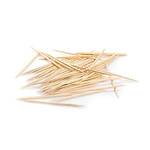 DecorRack 400 Toothpicks 100% Natural Bamboo picks with 2 Reusable Toothpick Holders, BBQ, Holding Small Appetizers, Cocktails, and Crafts, Teeth Cleaning