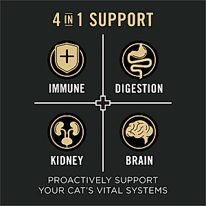 Purina Pro Plan Vital Systems Salmon and Rice Formula Senior Cat Food Dry 4-in-1 Formula - 3 lb. Bag