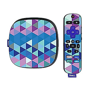 MightySkins Skin Compatible with Roku Ultra HDR 4K Streaming Media Player (2020) - Purple Kaleidoscope | Protective, Durable, and Unique Vinyl Decal wrap Cover | Easy to Apply | Made in The USA