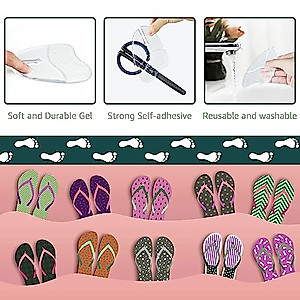 Dr. Shoesert Gel Metatarsal Pads for Flip-Flops Thong Sandals, Ball of Foot Cushion Inserts Relieve All Day Forefoot Pain for Women and Men (Clear - 2 Pairs)