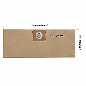 Pack 6 Vacuum Bags For Porter-Cable and Stanley 4 Gallon 5 Gal Shop Vac, Replacement Parts AT25-1238 Accessories Kit 25-1238