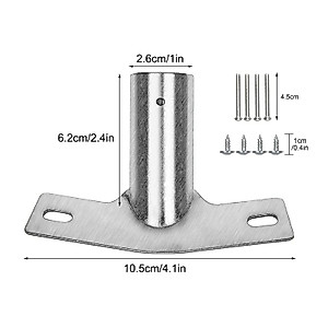 Broom Handle Bracket,Embedded Handle Bracket,Durable Metal Broom Handle Bracket,Broom Bracket for 20-26mm Wooden Handle (1PCS)