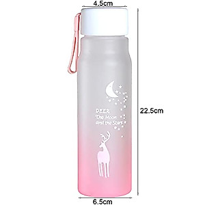 Grebest 19 oz Leakproof Water Bottle, Water Cup Wide Mouth PC Unbreakable Lidded Drinking Jug Household Supplies for Home,School,Office, Gym, Outdoor