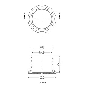 Caplugs EC-32 EC Series – Plastic Cap for Threaded Connectors, 200 Pack, Red LD-PE, Nominal Thread Size 2" Flanged, Protective Closures, Dirt and Moisture Seals, Finishing, Masking, Easy Removal
