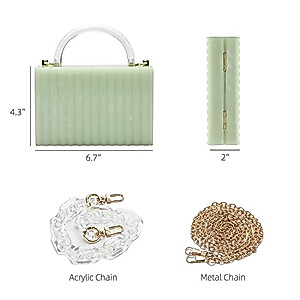 Acrylic Clutch Cute Purses for Women,2 Chains Optional,Women's Evening Handbags for Party Prom Weddings