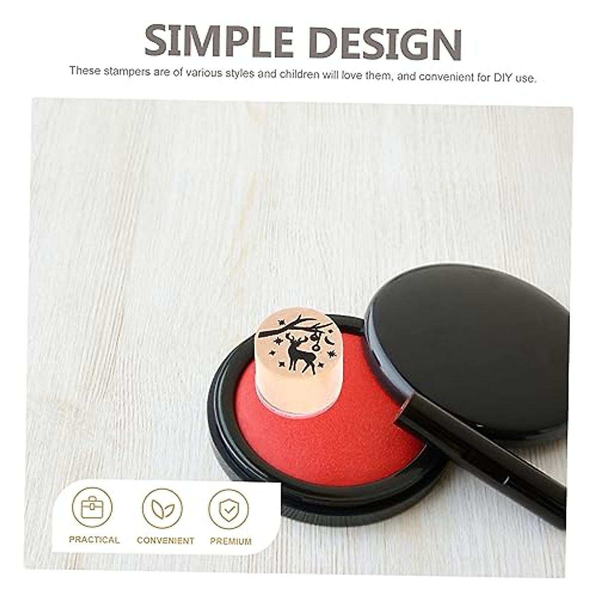 EXCEART Decorative 24 pcs Christmas Stamp Christmas Gifts stampers for Wooden playset Scrapbook Seal Cartoon Stamps Playthings DIY Stampers Stampers Portable Gift Bag