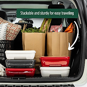 Fancy Panz Classic, Food Serving Tray, Made in the USA Foil Pan Carrier, Stackable Aluminum Pan Holders with Clear Lid, Travel Casserole Carrier With 1 Disposable Foil Pan & Serving Spoon, Green