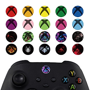 PlayVital Custom Home Button Power Switch Stickers Skin Cover for Xbox Series X & S, for Xbox One & Xbox One X/S Console & Controller, for Xbox One Elite Controller and Kinect - 60 pcs One Pack