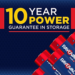 Rayovac Fusion D Batteries, Premium Alkaline D Cell Batteries (4 Battery Count)