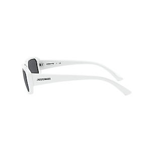 ARNETTE Man Sunglasses Shiny White Frame, Dark Grey Lenses, 55MM