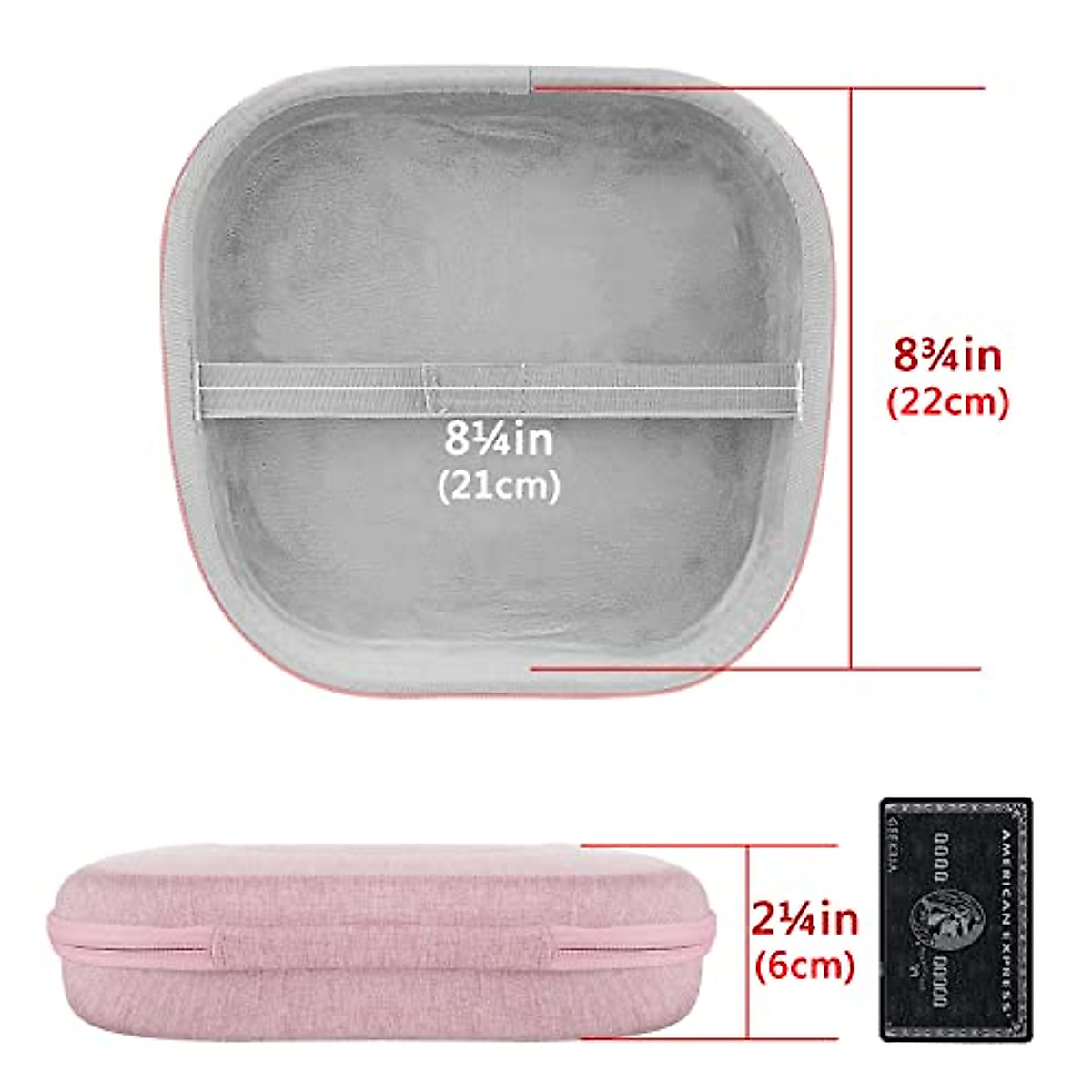 Geekria NOVA Shield Headphones Case, Compatible with AirPod Max Headphones Case, Replacement Hard Shell Travel Carrying Bag with Room for Smart Case and Accessories Storage (Pink)