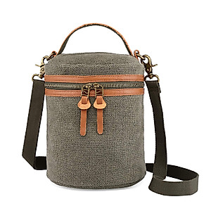 TSD Brand Pine Hill Canvas Bucket Bag (Olive)