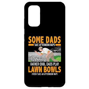 Galaxy S20 Lawn Bowls Idea For Dad & Funny Mens Lawn Green Bowls Case