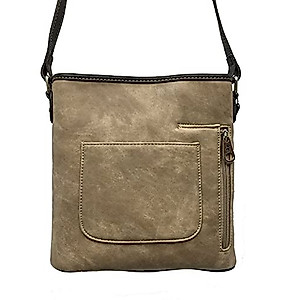 Concealed Carry Daisy Crossbody Purse - Tan
