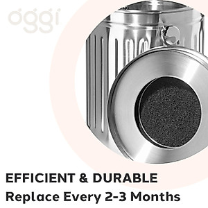 OGGI Set of 2 Charcoal Filters- Replacement Charcoal Filter for Countertop Compost Bin with Lid, Eco Friendly Products