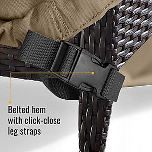 KHOMO GEAR Outdoor Chair Cover Patio Furniture Cover Waterproof Heavy Duty (Brown - Standard)