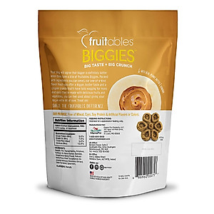 Fruitables Biggies Dog Treats 4 Flavor Variety Pack of 16oz Bags, 4 Bags Total