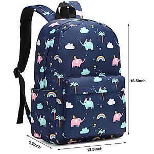 Xunteny Elephant Backpack for Girls Women Teens, School Backpack College Bookbags Ladies Laptop Backpacks