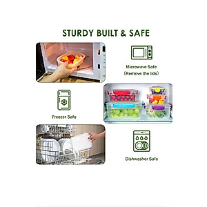 Food Storage Containers with Lids - Kitchen Essentials for Every Home: Leak Proof/BPA-free -kitchen organizer - Durable Plastic Containers sets for Organized Storage-3 Pcs(0.325l - 0.7l- 1,2l)