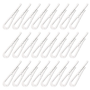 Wakauto 200 Pieces Shirt Pins Folding Clips for Socks Crocodile Clips Folding Clips for Trousers Small Crocodile Clip White Robe Clothes Plastic Accessory