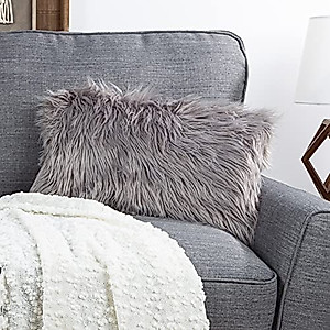 Lavish Home 80-PFS-4 Pillow, 12"x20", Gray