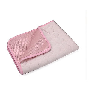 ITOMEN Pet Bed Pet Mat Breathable Washable Pad Dog Cat Blanket Kennel Crate and Bed Sleeping Ice Silk Comfort (Color : Pink, Size : XS 40x30 cm)