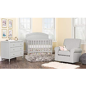 Child Craft Stella 4-in-1 Convertible Crib, Baby Crib Converts to Day Bed, Toddler Bed and Full Size Bed, 3 Adjustable Mattress Positions, Non-Toxic, Baby Safe Finish (Gentle Gray)