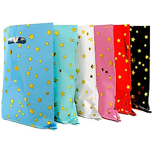 ZGORENDZ 48 Pcs Party Favor Bags Cute Star Goodie Bags for Kids Birthday, Plastic Party Gift Bag Bulk for Baby shower, Wedding, Thanksgiving, Christmas, New Years