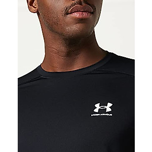 Under Armour Men's Armour HeatGear Fitted Long-Sleeve T-Shirt , Black (001)/White , XX-Large
