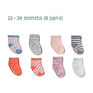 Little Me Baby Girl Socks, 16 Pairs, Multi, 0-24 Months