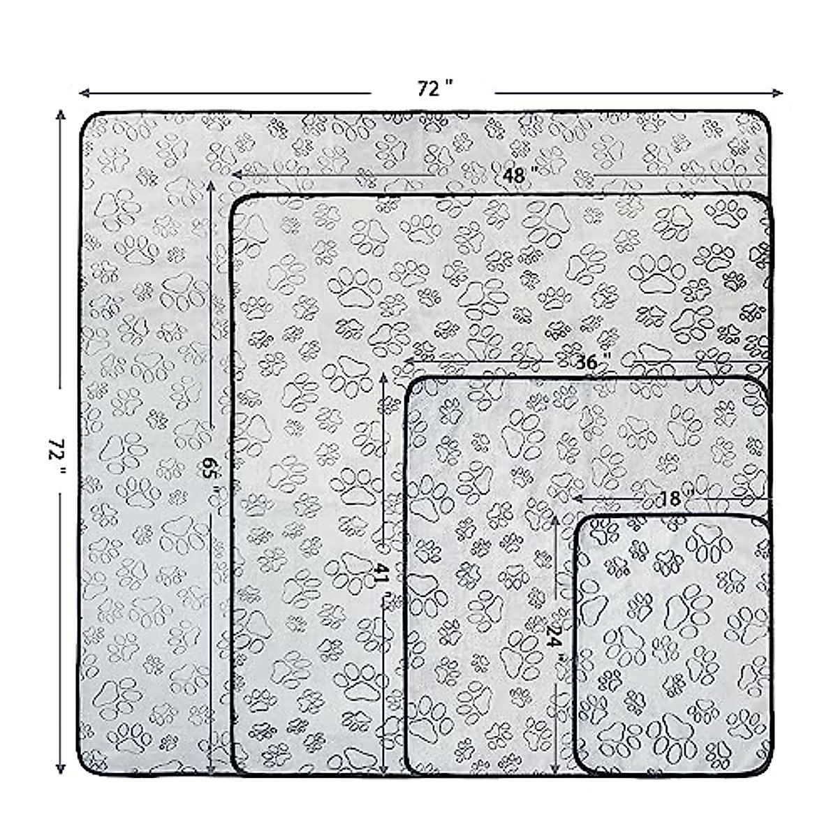 Qeils Reusable Puppy Pads, 2 Pack Washable Pee Pads for Dogs, Waterproof Non Slip Wee Wee pad, Absorbent and Leakproof Training Mats for Potty, Crate, Playpen, Bed, Sofa, 18"x 24"