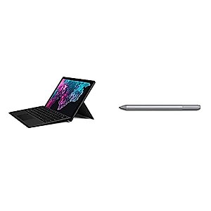 Microsoft Surface Pro 6 (Intel Core i5, 8GB RAM, 256GB) â€“ Newest Version and Microsoft Surface Pro Type Cover â€“ Black & Surface Pen Platinum Model 1776 (EYU-00009) (Renewed)
