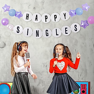 SHANBOYU DIY 3D Friendship Bracelet Birthday Banner Music Fans Birthday Decoration for concert Theme Supplies Wall Door Bunting Banner Flag Birthday disco prom Supplies (Macaron color)