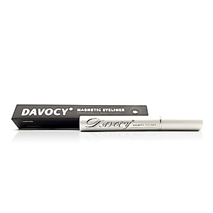 Davocy Magnetic Eyeliner for Magnetic Eyelashes, Strong Hold, Latex-Free, Waterproof Magnetic Eyeliner for Sensitive Eyes, No Glue Needed, Surper Large Capacity, 6ML 0.18OZ