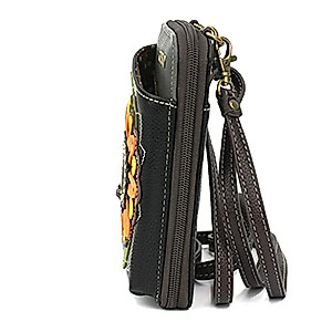 CHALA Wallet Crossbody Cell Phone Purse-Women Faux Leather Multicolor Handbag with Adjustable Strap (Sunflower - Black)