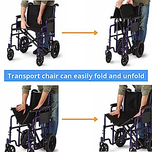 Medline Bariatric Transport Chair, 22" wide
