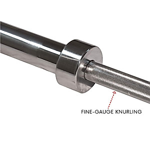 Body-Solid Olympic Bar Rod with Heavy Duty Grade Construction for Weights Lifting Equipment, Strength Training and Fitness Workouts For Home Gym Dumbbell Barbell, 44LB 7FT