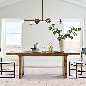 Light Pink Rug 5x7 for Living Room,Machine Washable Girls Room Rug for Nursery Bedroom,Blush Pink Super Soft Faux Wool Boho Floral Carpet 5 by 7