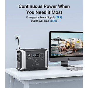 Dabbsson Portable Power Station DBS2300, 2330Wh EV Semi-solid State LiFePO4 Home Battery Backup, Max 8330Wh, 5×2200W AC Outlets, Solar Generator for Camping, Home Backup, Emergency, RV