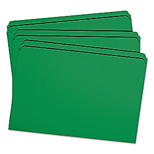 Smead File Folder, Reinforced Straight-Cut Tab, Legal Size, Green, 100 per Box (17110)