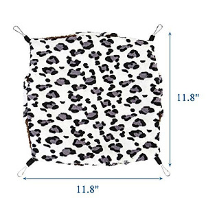 Mogoko Fleece Rat Hammock and Hideout Tunnel Set, 3 Tier Hanging Bed and Tubes for Guinea Pigs Hamster Ferret Chinchilla Cage Small Animals(White)