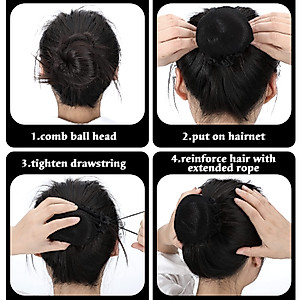BBTO 12 Pcs Invisible Mesh Hair Nets for Ballet Buns, Sleeping and Wigs - Elastic Edge, Black