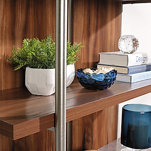 Sauder Vista Key Bookcase/Book Shelf, Blaze Acacia Finish