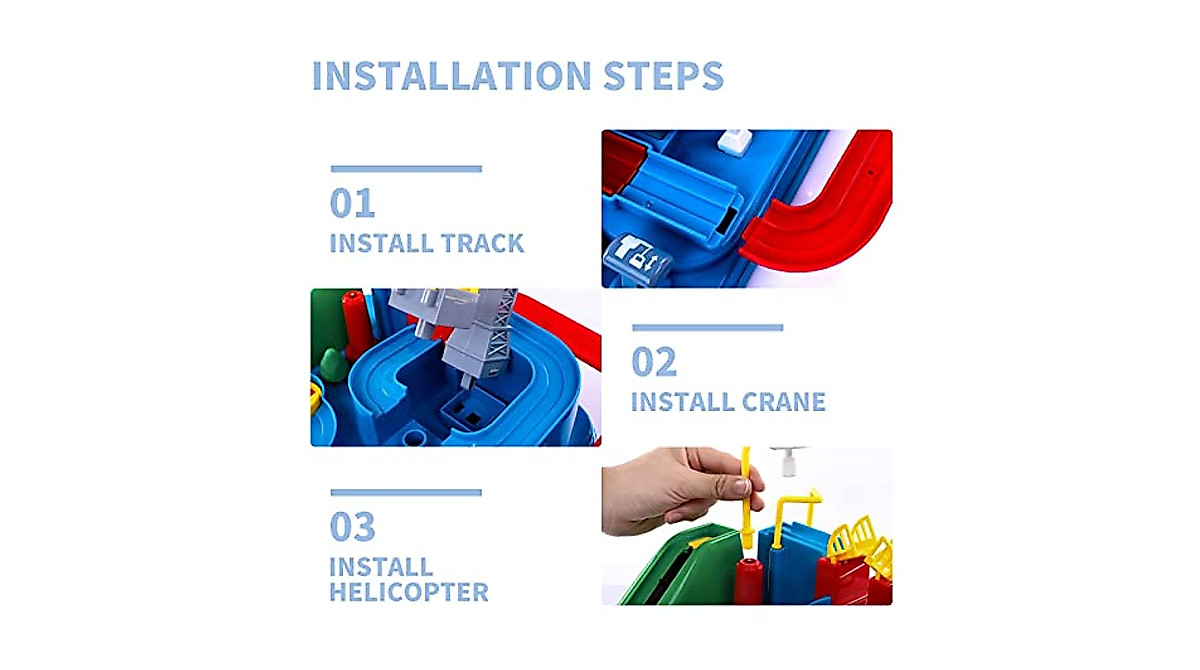 TEMI Kids Race Track Toy for Children Aged 3-7 | Creative Car Adventure ...