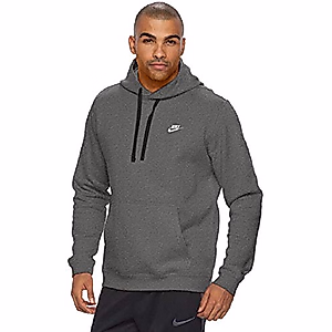 Nike Men's Sportswear Club Pullover Hoodie, Charcoal Heather/Charcoal Heather/White, X-Large Tall