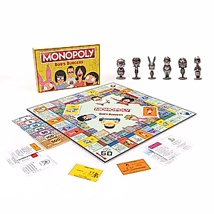 Monopoly Bobs Burgers Board Game | Themed Bob Burgers TV Show Monopoly Game | Officially Licensed Bob's Burgers Game